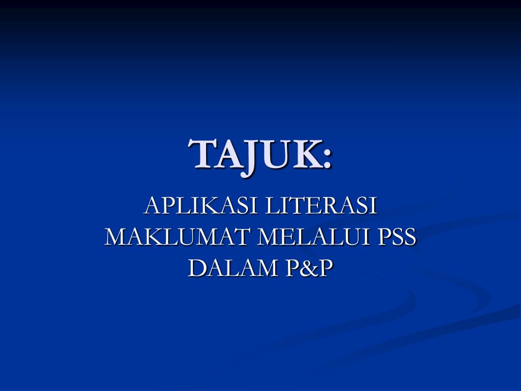 PPT - TAJUK: PowerPoint Presentation, free download - ID:6589132