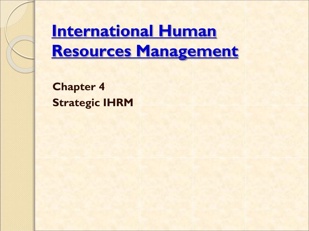 PPT - International Human Resources Management PowerPoint Presentation ...