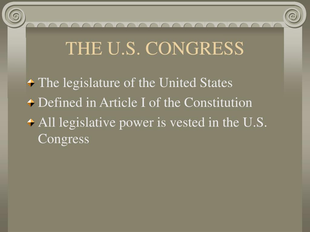 PPT - Overview of the U.S. Congress: Structure, Functions, and ...