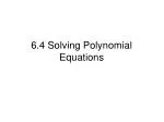 PPT - Solving Polynomial Equations PowerPoint Presentation, free download - ID:9178791