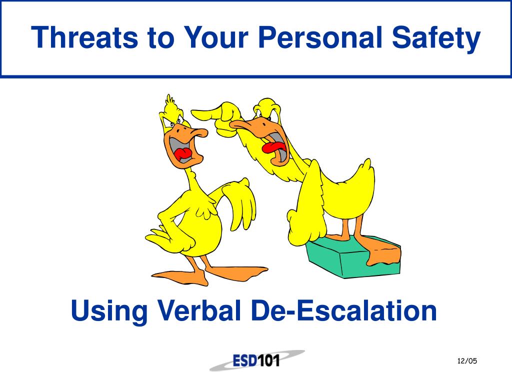 PPT - Using Verbal De-Escalation PowerPoint Presentation, free download ...