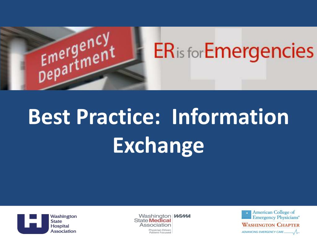 PPT - ER Best Practices: Information Exchange & Implementation ...
