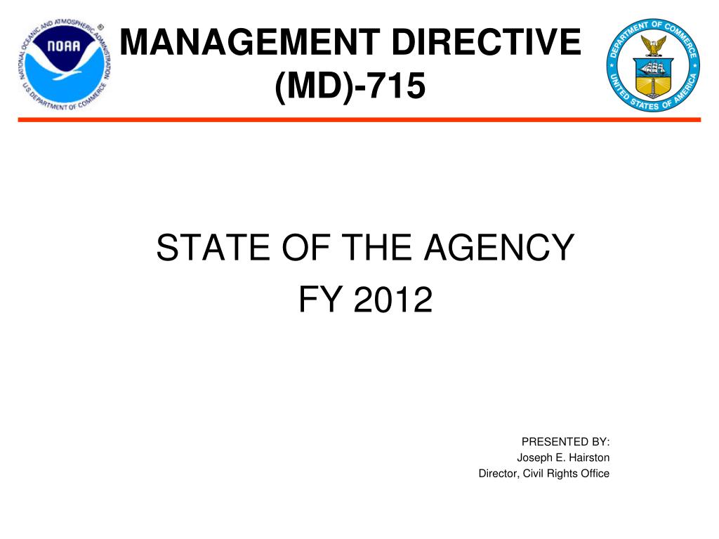 PPT - MANAGEMENT DIRECTIVE (MD)-715 PowerPoint Presentation, free ...