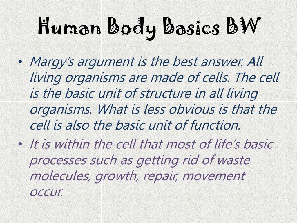 PPT - Human Body Basics BW PowerPoint Presentation, free download - ID ...