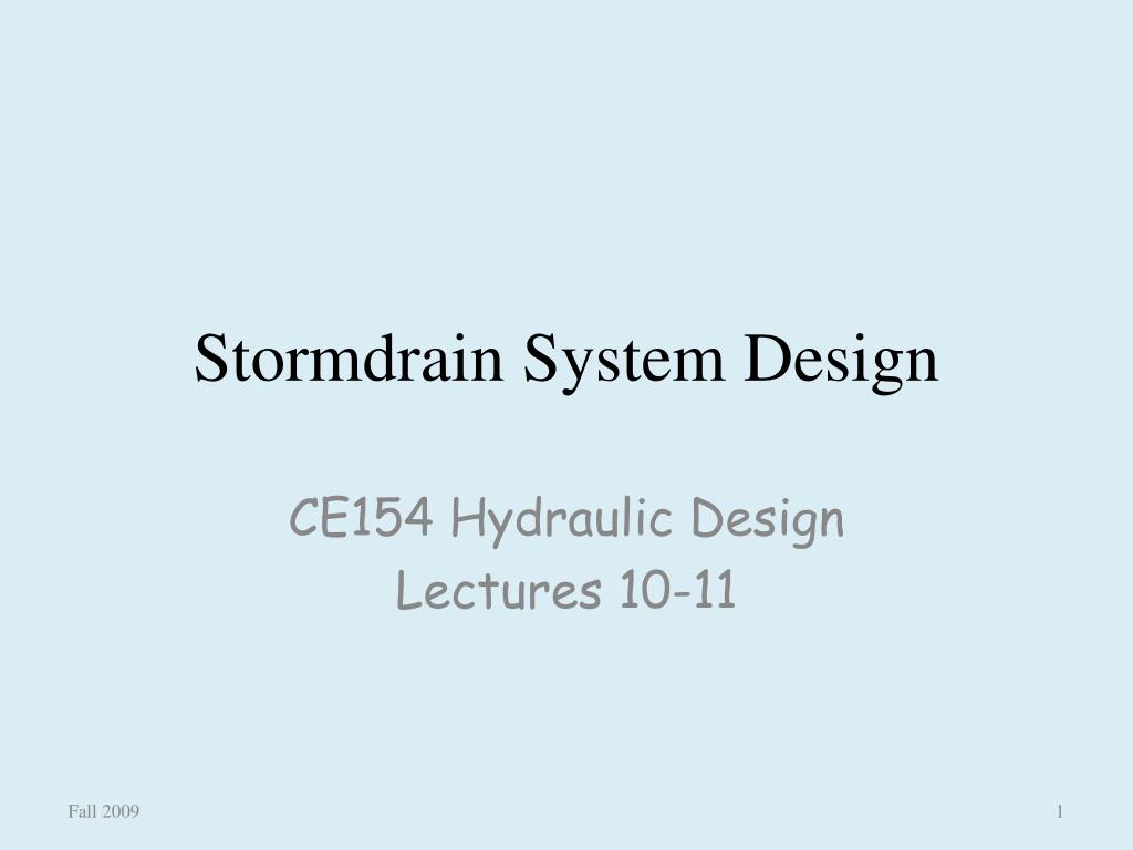 PPT - Stormdrain System Design PowerPoint Presentation, free download ...