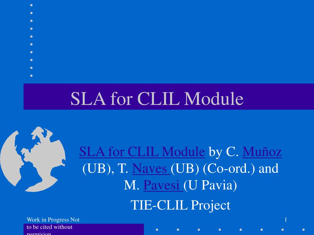 PPT - SLA for CLIL Module PowerPoint Presentation, free download - ID:6598730