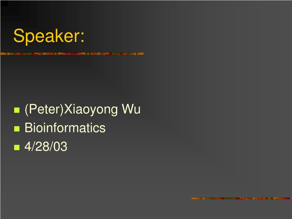 PPT - Speaker: PowerPoint Presentation, free download - ID:6604837