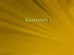 PPT - Generators PowerPoint Presentation, free download - ID:1613926