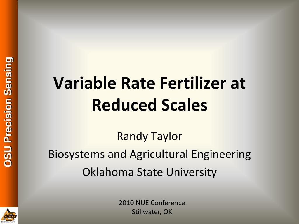 PPT - Optimizing Variable Rate Fertilizer Applications: Insights from ...