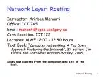PPT - Network Layer Delivery Forwarding and Routing PowerPoint ...