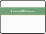 PPT - Individual Differences in Learning PowerPoint Presentation, free ...