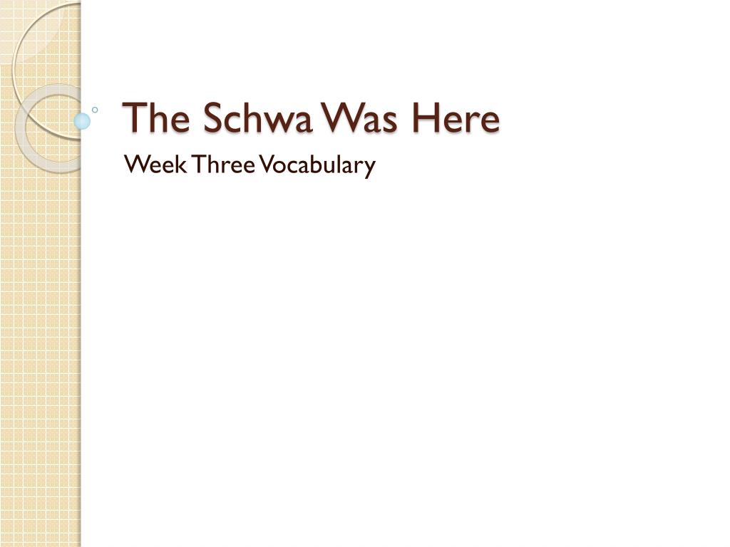 PPT - The Schwa Was Here PowerPoint Presentation, free download - ID ...