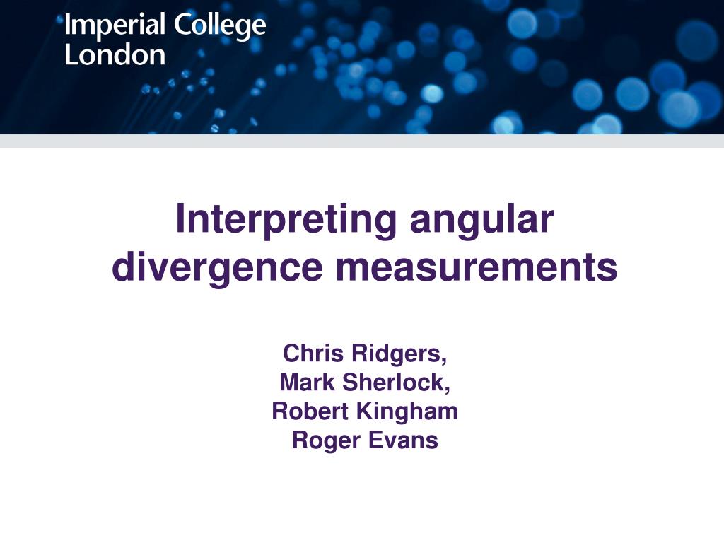 PPT - Understanding Angular Divergence Measurements in Laser Target ...