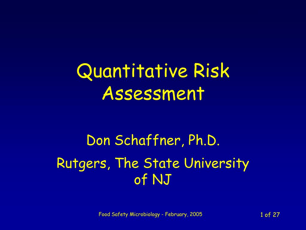 PPT - Quantitative Risk Assessment PowerPoint Presentation, free ...