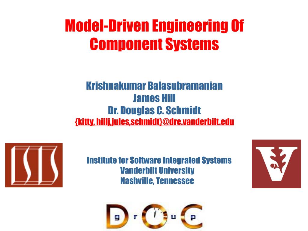 PPT - Model-Driven Engineering Of Component Systems PowerPoint ...