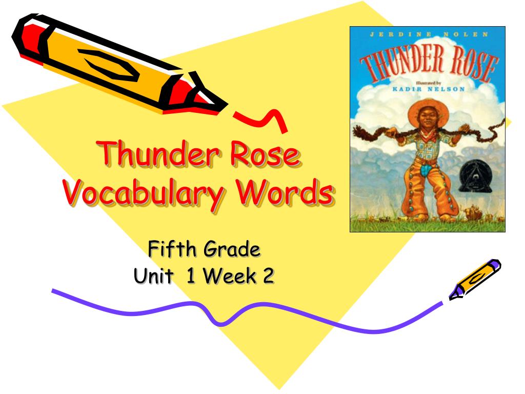 PPT - Thunder Rose Vocabulary Words PowerPoint Presentation, free ...