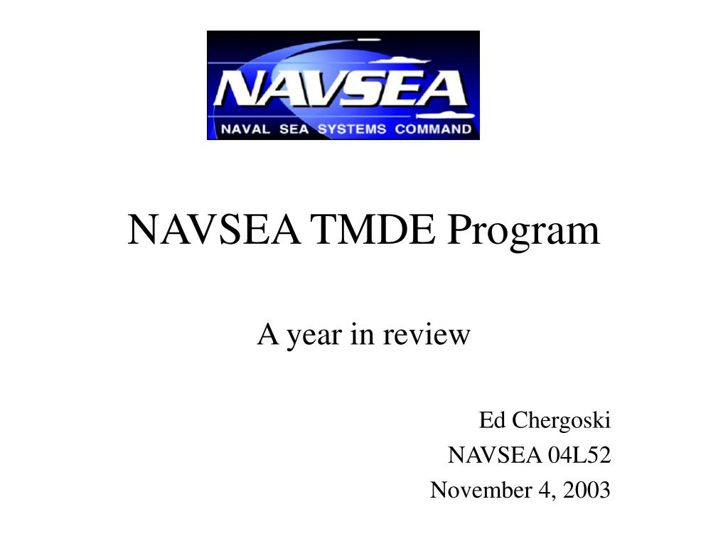 PPT - NAVSEA TMDE Program PowerPoint Presentation, free download - ID ...
