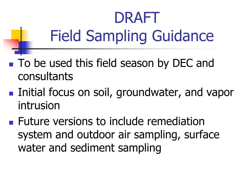 PPT - DRAFT Field Sampling Guidance PowerPoint Presentation, free ...