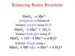 PPT - Electrochemistry Lesson 5 Balancing Half Reactions PowerPoint ...
