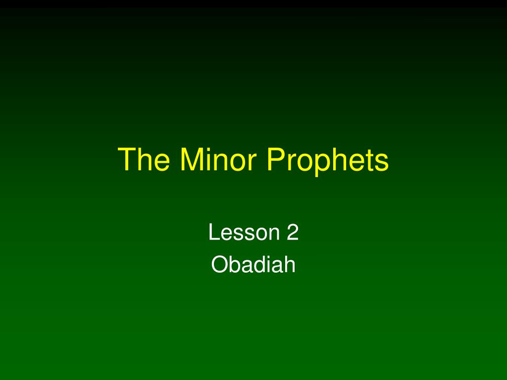 PPT - The Minor Prophets PowerPoint Presentation, free download - ID ...