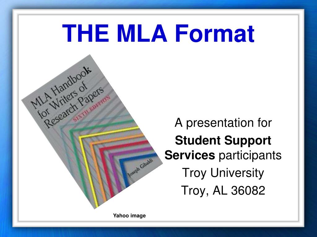 PPT - THE MLA Format PowerPoint Presentation, free download - ID:6626031