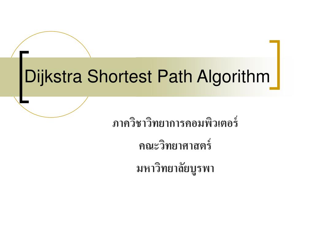 PPT - Dijkstra Shortest Path Algorithm PowerPoint Presentation, free ...