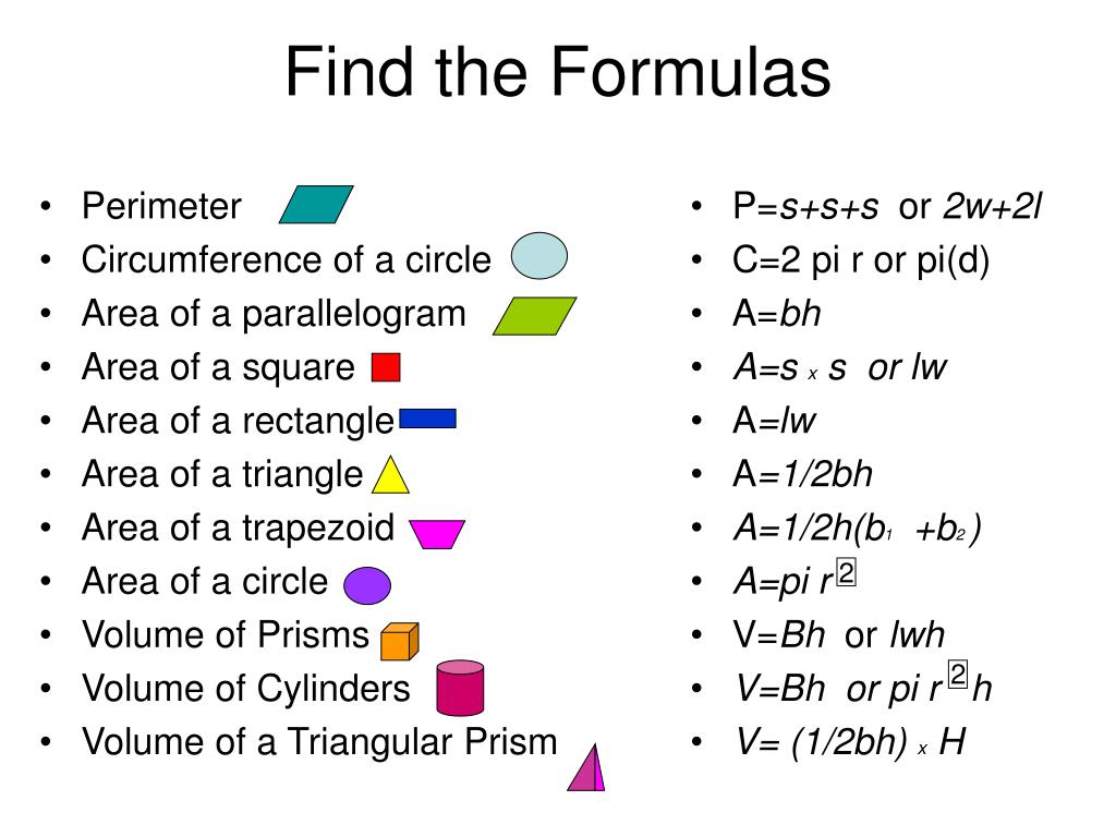 PPT - Find the Formulas PowerPoint Presentation, free download - ID:6627148