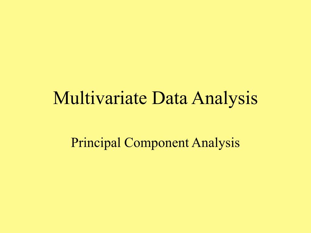 PPT - Multivariate Data Analysis PowerPoint Presentation, free download ...