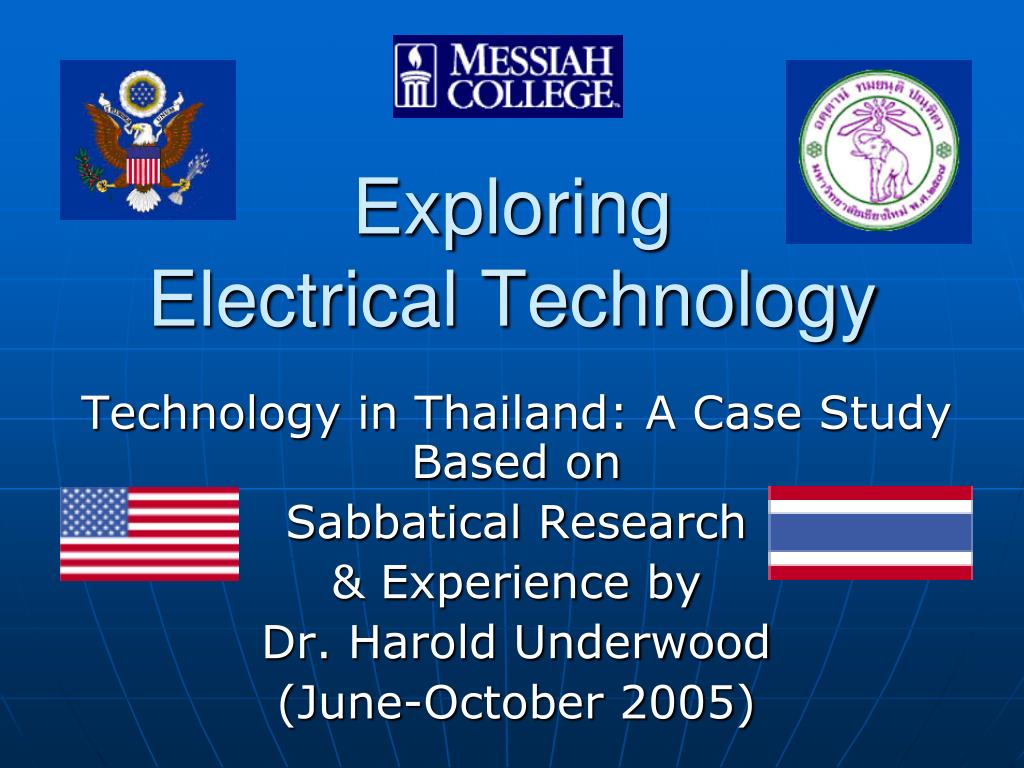 PPT - Exploring Electrical Technology in Thailand: A Case Study on ...