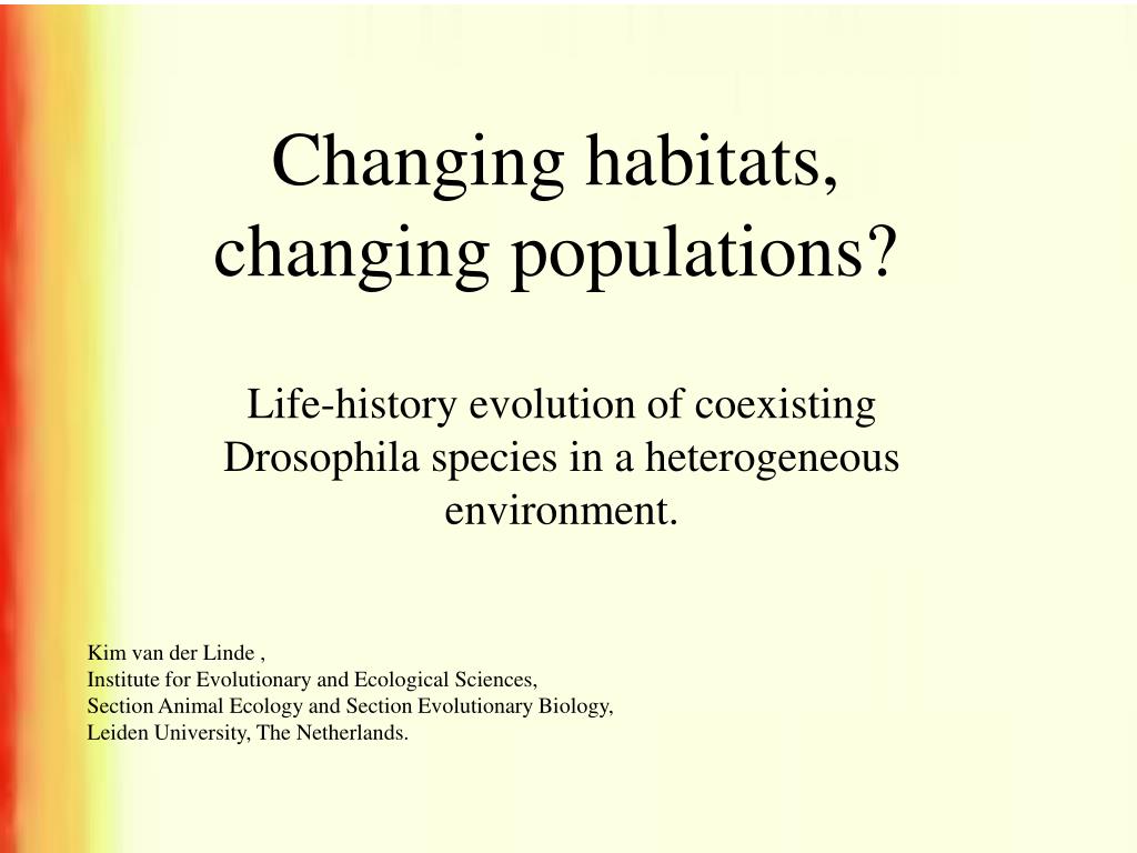 PPT - Changing habitats, changing populations? PowerPoint Presentation ...