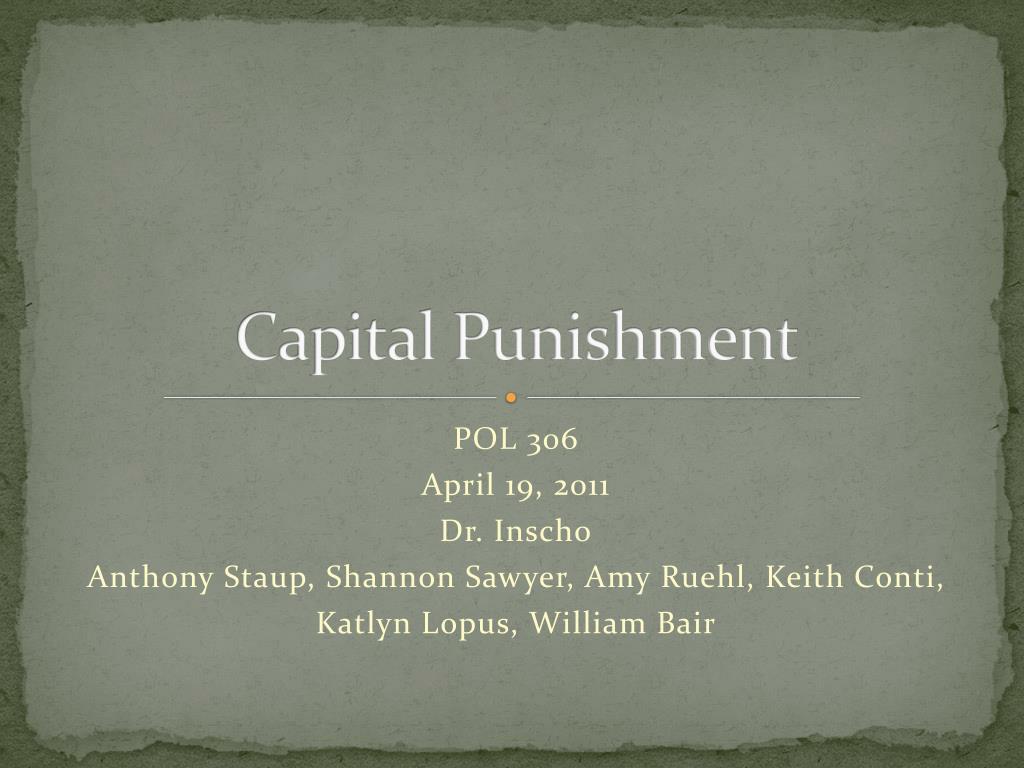 PPT - Capital Punishment PowerPoint Presentation, free download - ID ...