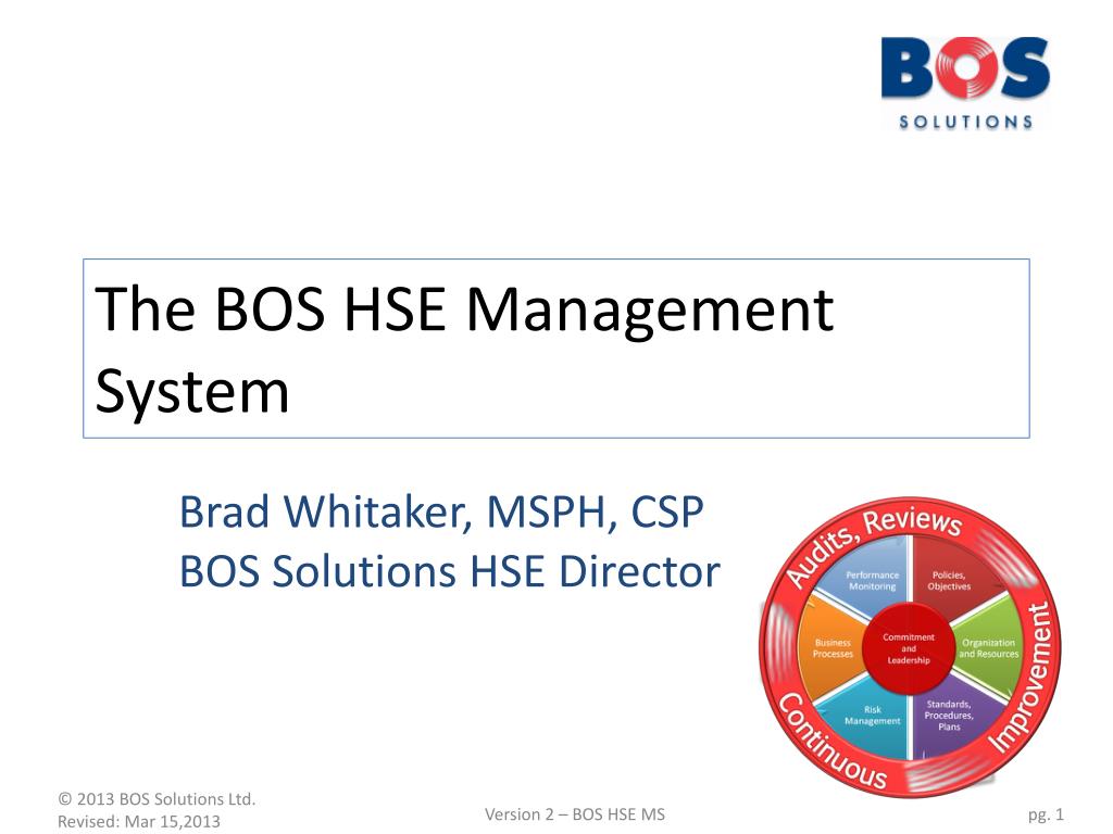 PPT - The BOS HSE Management System PowerPoint Presentation, free ...