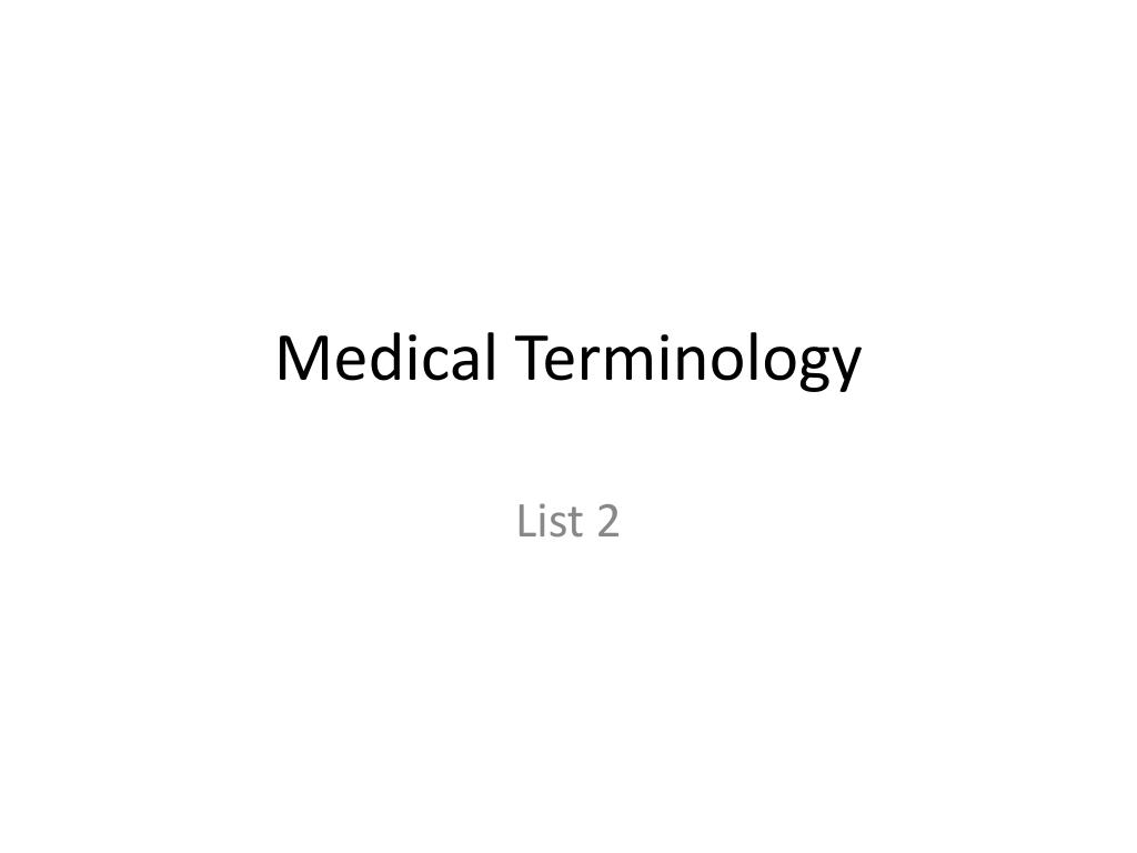 PPT - Understanding Medical Terminology: Essential Words for Health ...