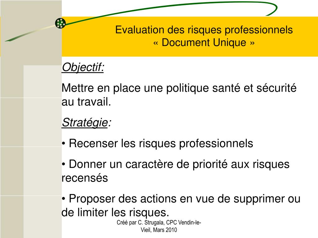 PPT - Evaluation des risques professionnels « Document Unique » PowerPoint Presentation - ID:6638656