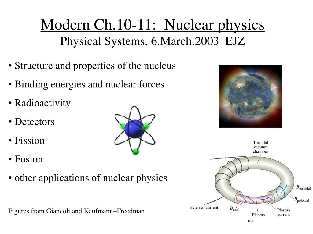 PPT - Modern Ch.10-11: Nuclear physics Physical Systems, 6.March.2003 ...