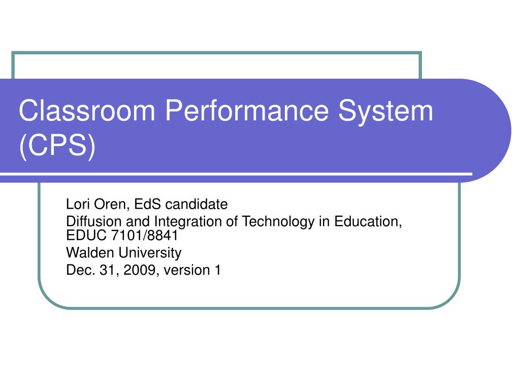 PPT - Classroom Performance System (CPS) PowerPoint Presentation, free ...