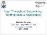 PPT - High Throughput DNA Sequencing PowerPoint Presentation - ID:3410863