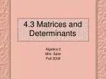 PPT - Matrices and Determinants PowerPoint Presentation, free download ...