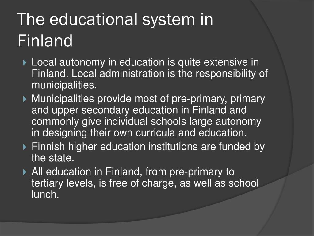 PPT - The educational system in Finland PowerPoint Presentation, free ...