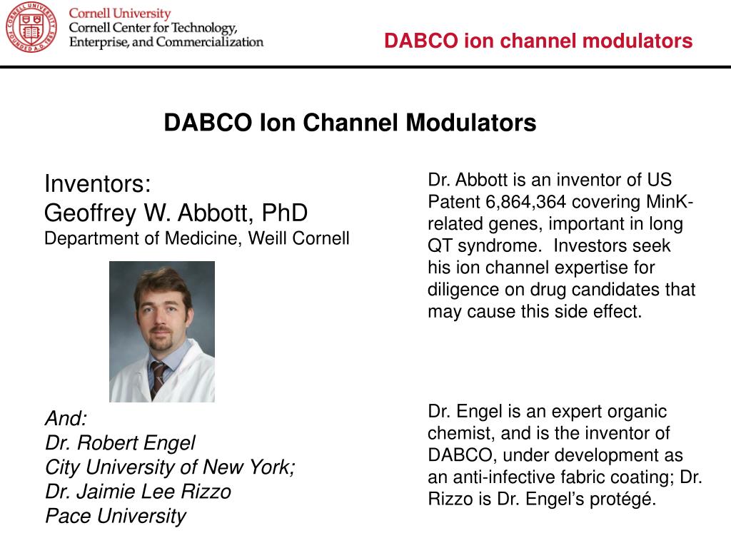 PPT - DABCO ion channel modulators PowerPoint Presentation, free ...