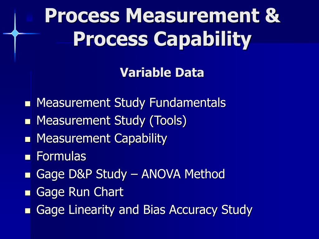 PPT - Process Measurement & Process Capability Variable Data PowerPoint ...