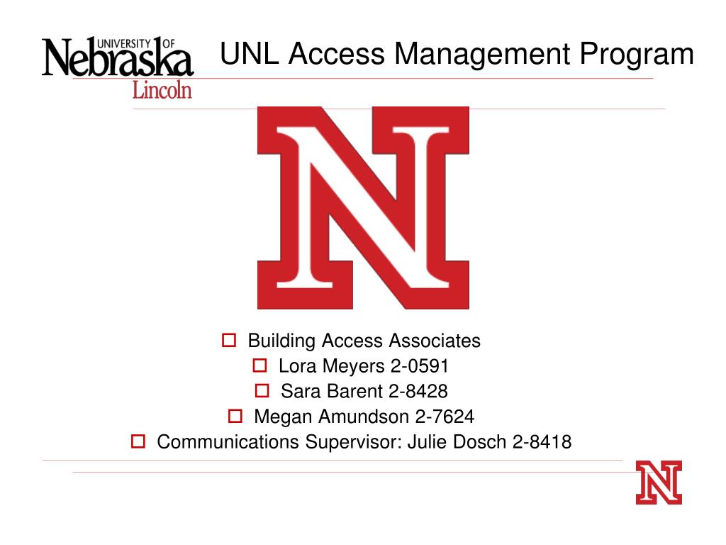 PPT - UNL Access Management Program PowerPoint Presentation, free ...