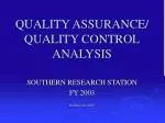 PPT - Introduction to Quality Assurance and Quality Control PowerPoint ...