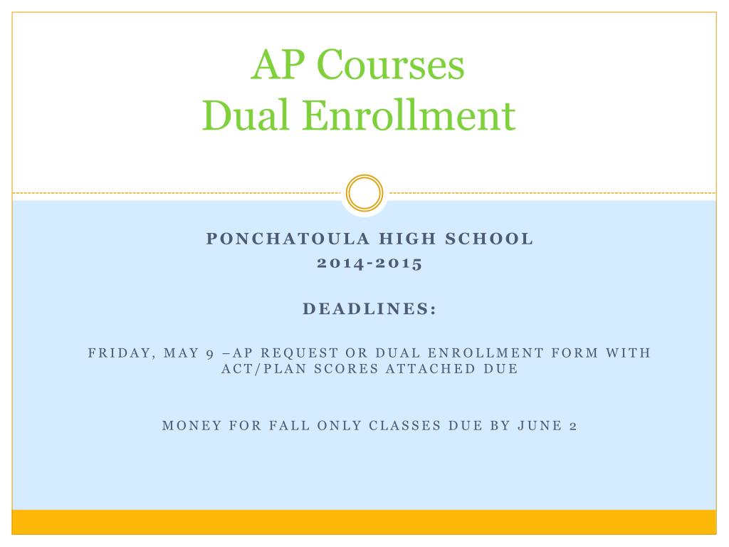 PPT - AP Courses Dual Enrollment PowerPoint Presentation, free download ...