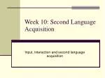 PPT - Theories of Second Language Acquisition (SLA) PowerPoint ...