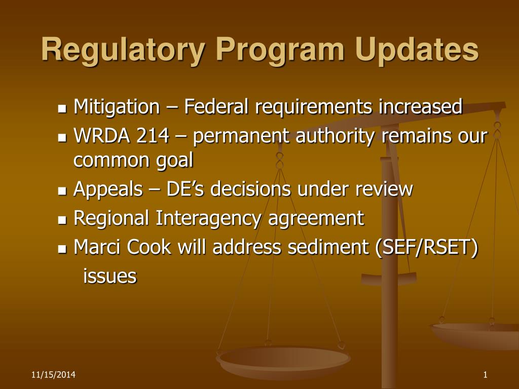 PPT - Regulatory Program Updates PowerPoint Presentation, free download ...