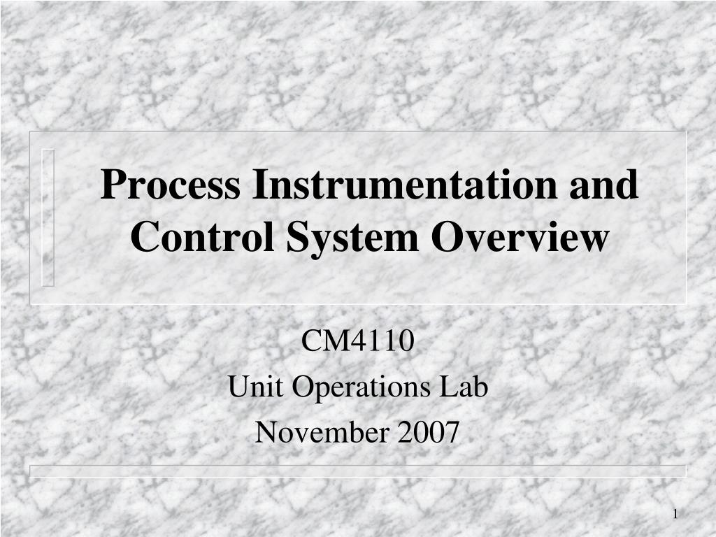 PPT - Process Instrumentation and Control System Overview PowerPoint ...
