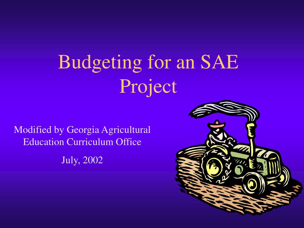 PPT - Budgeting for an SAE Project PowerPoint Presentation, free ...