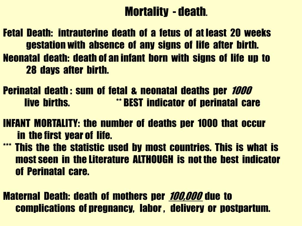 PPT - Mortality - death . PowerPoint Presentation, free download - ID ...