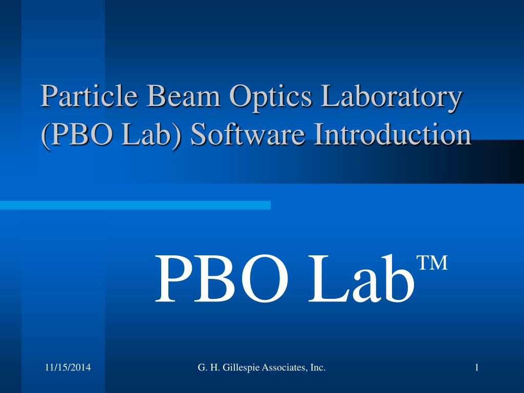 PPT - Particle Beam Optics Laboratory (PBO Lab) Software Introduction ...